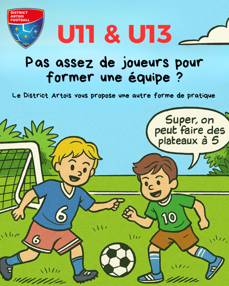 Lancement du Foot à 5 pour les catégories U11 et U13 ! – DISTRICT ...